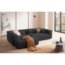 LeGer Home by Lena Gercke Ecksofa &raquo;PIARA XXL, Big-Sofa, Cord, Leinenoptik o. Strukturstoff, L-Form&laquo; wahlweise Ottomane rechts/links, Kedernaht, extra 
