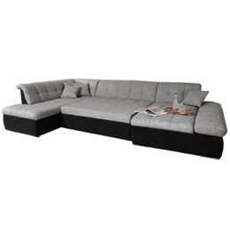 DOMO collection Wohnlandschaft &raquo;Moric U-Form, auch in Cord, Breite 353cm, viel Platz&laquo; im XXL-Format, wahlweise mit Bettfunktion und 