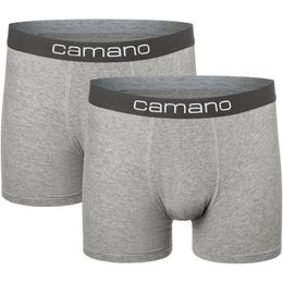 Camano Herren Boxershorts &raquo;comfort&laquo; 2er Pack, mit elastischem Logobund grau S