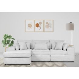 OTTO home Ecksofa &raquo;Florid L-Form&laquo; 3 Teile, bestehend aus Modulen, viele Bezugsqualit&auml;ten, auch in Cord beige Baumwollmix (60% Baumwolle/40% Leinen);