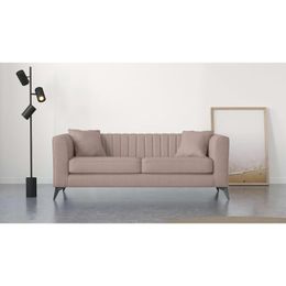 Home Affaire 3-Sitzer &raquo;MATTHEW elegantes Designsofa, Ma&szlig;e B/T/H: 201/86/74 cm&laquo; feine Steppung im R&uuml;ckenbereich, lose Sitzkissen, incl. Zierkissen 