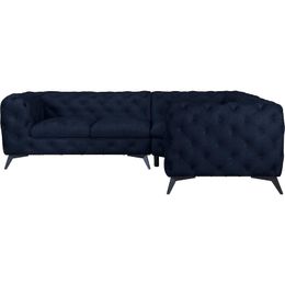 Home Affaire Chesterfield-Sofa &raquo;Ecksofa GLYNIS L-Form mit Wellenunterfederung, Ma&szlig;e B/T/H 264/204/75cm&laquo; aufw&auml;ndige Knopfheftung, moderne Chesterfield 