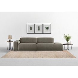 Trendmanufaktur Big-Sofa &raquo;Braga, mit hochwertigem Kaltschaum, Megasofa, in Cord erh&auml;ltlich&laquo; modernes Big-Sofa, Couch mit hohem Sitzkomfort, 277/72/107