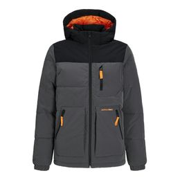 Jack & Jones Jack & Jones Junior Jacke 'JJEOtto' Jungen Gr&ouml;&szlig;e 140 grau / schwarz