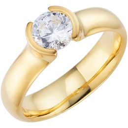 HECHTER PARIS Damen HECHTER PARIS Fingerring &raquo;Schmuck Geschenk Silber 925 Damenring&laquo; mit Zirkonia (synth.) gold