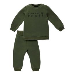 Baby Sweets Jogginganzug 'Alles nur ne Phase' Jungen Gr&ouml;&szlig;e 86 dunkelgr&uuml;n / schwarz