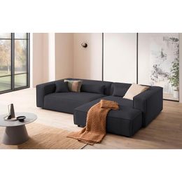 LeGer Home by Lena Gercke Ecksofa &raquo;PIARA XXL, Big-Sofa, Cord, Leinenoptik o. Strukturstoff, L-Form&laquo; wahlweise Ottomane rechts/links, Kedernaht, extra 