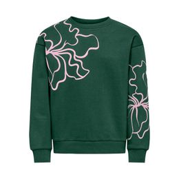 Kids Only Damen KIDS Only Sweatshirt &raquo;KOGODESSA L/S O-NECK BOX UB CP SWT&laquo;, mit coolen Outline-Prints rosa 122/128