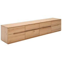 Mid.you Lowboard, Natur, Holz, Holzwerkstoff, Eiche, furniert, massiv, 8 Schublade(n) Schubladen, 200x40x40 cm, Holzm&ouml;bel, Kleinm&ouml;bel Holz, Holzkommoden, Lowboards Holz