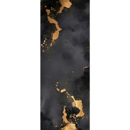 Euroart Magnettafel Black With Gold I, Schwarz, Hellbraun, Glas, 30x80x1.5 cm, abwischbar, nur f&uuml;r Starkmagnete, Dekoration, Magnettafeln & Pinnw&auml;nde, Memoboards