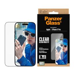 CARE by PanzerGlass Displayschutzglas &raquo;Schutzglas&laquo; f&uuml;r Apple iPhone 17 Pro Displayschutzfolie, Schutzfolie, Bildschirmschutz, kratz- & sto&szlig;fest Glas 