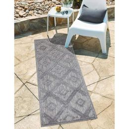 Carpet City Teppich &raquo;In-& Outdoorteppich Santorini 454, 3D-Effekt, Raute-Optik&laquo; rechteckig 5 mm H&ouml;he Wetterfest & UV-best&auml;ndig f&uuml;r Terrasse, Balkon, K&uuml;che, Flur 