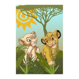 Komar Bild &raquo;Lion King Urembo Meadows&laquo; Disney 1 Stk. tlg. Wandbild zur Dekoration im Kinderzimmer - ohne Rahmen bunt Holz, Papier