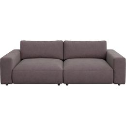 Musterring Big-Sofa &raquo;LUCIA&laquo; in vielen Qualit&auml;ten und 4 unterschiedlichen N&auml;hten, 2,5-Sitzer braun Flachgewebe FLORIS (100% Polyester);Flachgewebe VALMONT (60% 