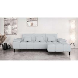 Home Affaire Ecksofa &raquo;DROMARA Schlafsofa mit Bettkasten, Ma&szlig;e: B/T/H 277/141/91 cm&laquo; L-Form mit Recamiere rechts/links bestellbar, Wellenunterfederung 