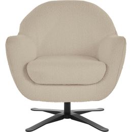 Home Affaire Drehsessel &raquo;Stavre, Loungesessel mit Drehfunktion&laquo; in moderner Optik, mit elegantem Drehfu&szlig; beige 95% Polyester 5% Polyacryl