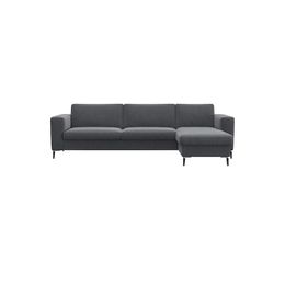 FLEXLUX Ecksofa &raquo;Fiore, superbequemer Sitzkomfort durch Kaltschaum im Sitz, L-Form&laquo; breite Armlehnen, F&uuml;&szlig;e Alu+schwarz grau 100% Polyester