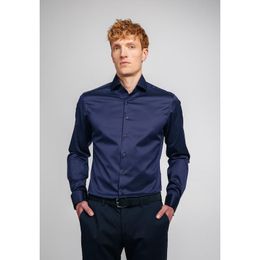 Eterna Herren Langarmhemd &raquo;SLIM FIT&laquo; NON IRON (b&uuml;gelfrei) blau 40, Normalgr&ouml;&szlig;en