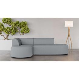OTTO home Ecksofa &raquo;Ecksofa Tvinne mit Ottomane links oder rechts bestellbar&laquo; L-Form, mit Wellenunterfederung, BxTxH 260x170x73 cm grau 100% Polyester