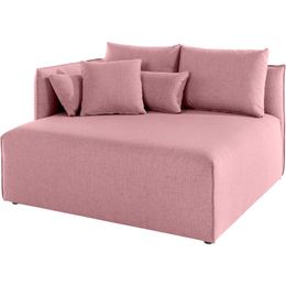 OTTO home Ottomane &raquo;N&ouml;re&laquo; kurzes Lounge-Modul - zum Zusammenstellen, Breite 138 cm, Tiefe 128 cm rosa 100% Polyester