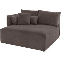 OTTO home Ottomane &raquo;N&ouml;re&laquo; kurzes Lounge-Modul - zum Zusammenstellen, Breite 138 cm, Tiefe 128 cm braun 100% Polyester