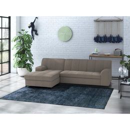 Home Affaire Ecksofa &raquo;Balme L-Form&laquo; Inkl. Zierkissen, wahlweise mit Bettfunktion grau 100% Polyester
