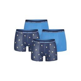 Happy Shorts Boxershorts Herren Gr&ouml;&szlig;e L blau / hellblau / gelb / wei&szlig;