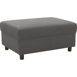 DOMO collection Polsterhocker &raquo;Turah 2 in Cord oder Luxus-Microfaser&laquo; moderner Polsterhocker, passend zum Ecksofa, B/T/H: 83/60/44 cm grau 100% 