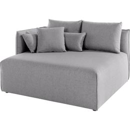 OTTO home Ottomane &raquo;N&ouml;re&laquo; kurzes Lounge-Modul - zum Zusammenstellen, Breite 138 cm, Tiefe 128 cm grau 100% Polyester