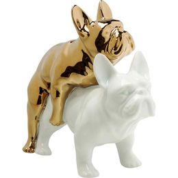 KARE Dekofigur &raquo;Deko Figur Love Dogs Gold&laquo; gold Porzellan