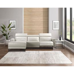 OTTO home Ecksofa &raquo;LUND, L-Form, 261cm, man. o. elektr. Relaxfunktion (mit USB-A)&laquo; und Kopfteilverstellung beige Echtleder 100% Echtleder;Kunstleder 