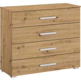 Rauch Schubkastenkommode &raquo;Sideboard Kommode Schubkastenkommode KOLUNA mit Dekorfront&laquo; Breite 80 cm, vier gro&szlig;e und ger&auml;umige Schubladen mit viel 