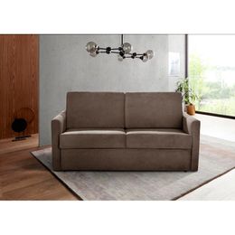 Home Affaire Schlafsofa &raquo;Goldpoint 162 cm, Dauerschl&auml;fer, Liegefl&auml;che 120/200cm,&laquo; 2-Sitzer mit Bettfunktion, Bonell-Federkernmatratze braun Struktur 