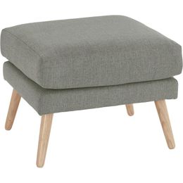 OTTO home Hocker &raquo;Bille&laquo; mit Eiche-Beinen, Design by Morten Georgsen gr&uuml;n Struktur (100% Polyester);Struktur fein (100% Polyester);Samtoptik (100% 