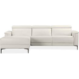 OTTO home Ecksofa &raquo;LUND, L-Form, 261cm, man. o. elektr. Relaxfunktion (mit USB-A)&laquo; und Kopfteilverstellung beige Echtleder 100% Echtleder;Kunstleder 