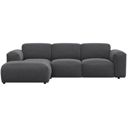 FLEXLUX Ecksofa &raquo;Lucera Chaislongue rechts oder links, L-Form, bequem&laquo; modern & anschmiegsam, Kaltschaum, Stahl-Wellenunterfederung grau 100% 