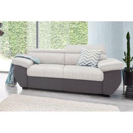 COTTA 2-Sitzer &raquo;Speedway&laquo; Big-Sofa mit Kopfteilverstellung Kunstleder SOFTLUX / Luxus-Microfaser (100% Polyester);Flachgewebe (100% Polyester) / 