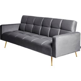 Jahnke Schlafsofa &raquo;CHILLAX POSH&laquo; mit Schlaffunktion, edler Samtstoff & F&uuml;&szlig;e im Gold-Look, Breite 213 cm