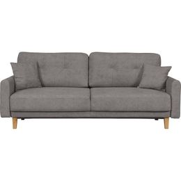 Home Affaire 3-Sitzer &raquo;TRIPLO optionale Schlafsofa mit Bettkasten, Ma&szlig;e B/T/H: 215/100/89 cm&laquo; Wahlweise Bettfunktion - Liegefl&auml;che 145x191 cm, R&uuml;cken-