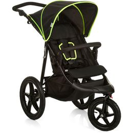hauck Dreirad-Kinderwagen &raquo;Runner black/neon yellow&laquo; mit schwenk- und feststellbarem Vorderrad gelb Dreirad-Kinderwagen