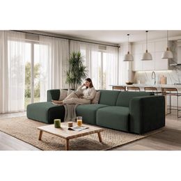 OTTO home Ecksofa &raquo;Merid L-Form, B: 295 cm - OTTO. Verl&auml;ssliche Qualit&auml;t.&laquo; jederzeit durch Module erweiterbar gr&uuml;n Struktur fein (100% Polyester);
