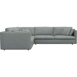 FLEXLUX Ecksofa &raquo;Lovane, elegant und zeitlos, bequem, L-Form&laquo; Weich & anschmiegsam, gro&szlig;e Sitztiefe auf Kaltschaum, Dekokissen inkl. blau 62% 