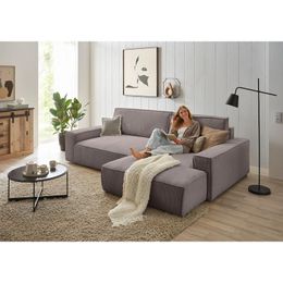 Home Affaire Ecksofa &raquo;NEU: SHERWOOD XXL 284, Big-Sofa L-Form, tiefe Sitzfl&auml;che 95 cm, Cord&laquo; Recamiere rechts/links, als Schlafsofa stellbar, Cord u. 
