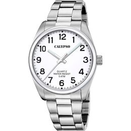 Calypso Watches Herren Calypso Watches Quarzuhr &raquo;Basic&laquo; Armbanduhr, Herrenuhr, Edelstahlarmband, analog silber