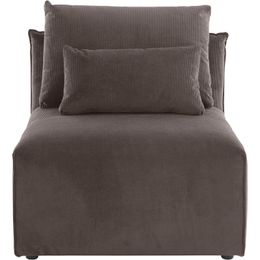 OTTO home Sessel &raquo;N&ouml;re&laquo; Modul - zum Zusammenstellen; in vielen Bezugsqualit&auml;ten und Farben braun Samtoptik (100% Polyester);Struktur (100% 