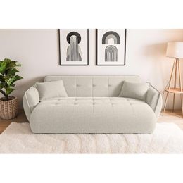 Home Affaire Big-Sofa &raquo;MIRELDA Design-Sofa mit Steppungen, hoher Sitzkomfort, Breite 251 cm&laquo; elegant und bequem, enth&auml;lt 2 Zierkissen, belastbar bis 