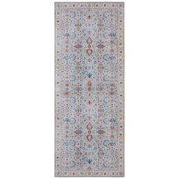NORTHRUGS Teppich &raquo;Vivana&laquo; rechteckig 5 mm H&ouml;he Orientalisch, L&auml;ufer, Vintage, Wohnzimmer, Schlafzimmer, Esszimmer blau Polyester