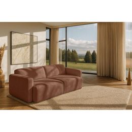 Home Affaire 3-Sitzer &raquo;Myrland&laquo; Breite 230 cm, Chenille, Easy Clean Stoff, mit Kaltschaum rot 100% PES