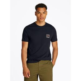 Tommy Hilfiger Herren Rundhalsshirt &raquo;HILFIGER STACK TEE&laquo; blau XL