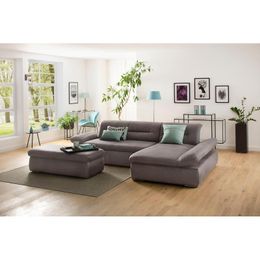 Home Affaire Ecksofa &raquo;Avesa L-Form&laquo; Wahlweise mit Armteilvertsellung und Bettfunktion, B/T/H: 300/172/80cm braun 100% Polyester